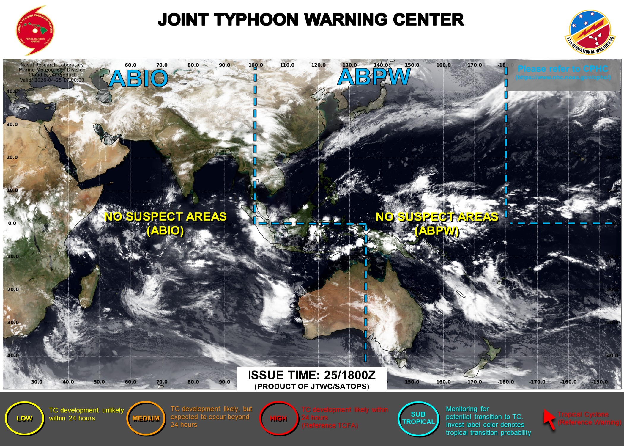 JTWC Significant Tropical Weather Advisory Map